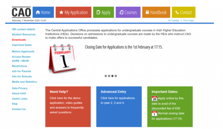 Guide to the CAO application process 2021 - Slinua Careers