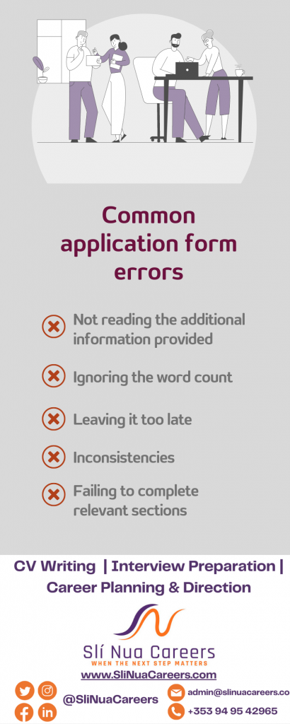 Five common application form errors - Slinua Careers