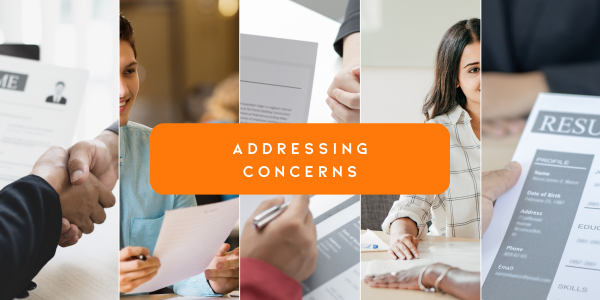 Addressing concerns in a job interview - Slinua Careers
